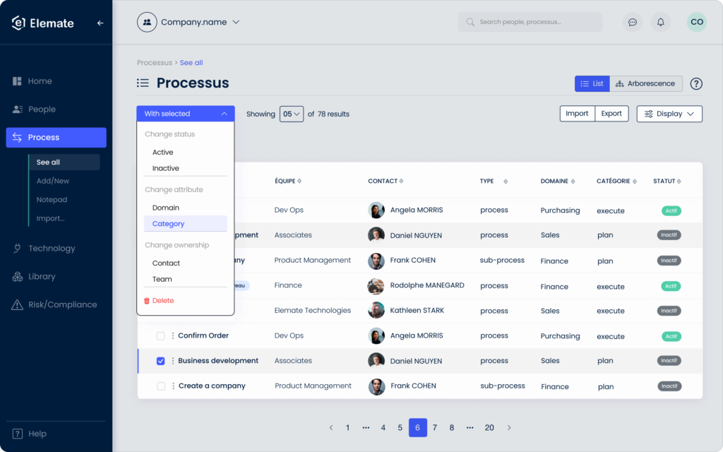 Elemate : Formalise your processes seamlessly